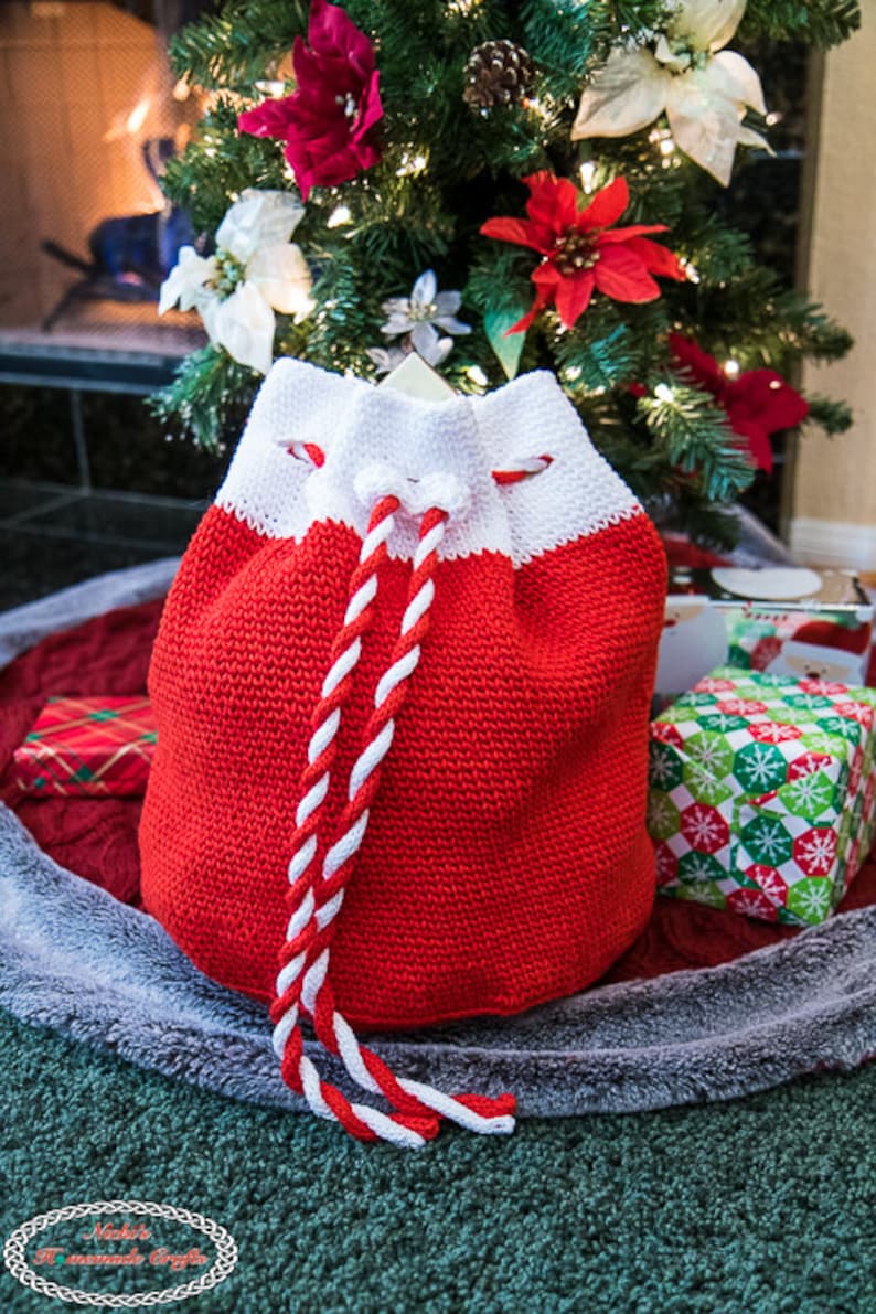 CROCHET PATTERN | Santa Sack Backpack for Christmas and the Holidays ...