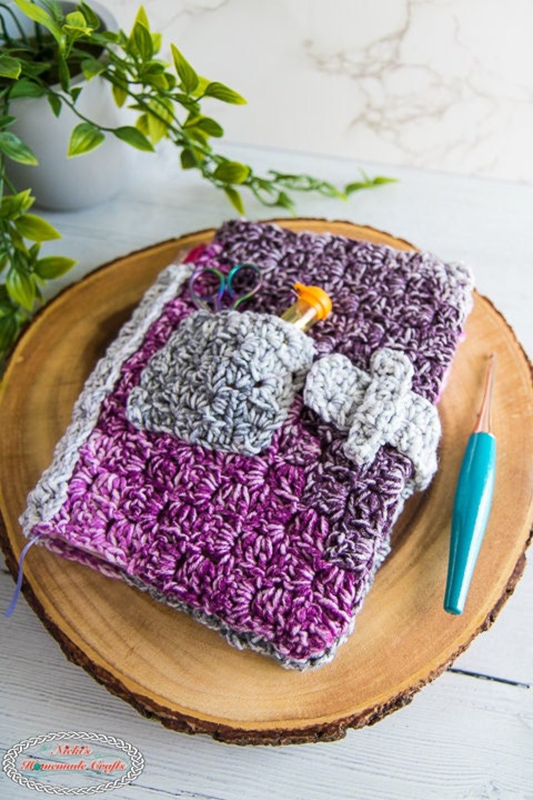 C2C CROCHET Book Cover PATTERN With Pockets and Latch for Journals ...