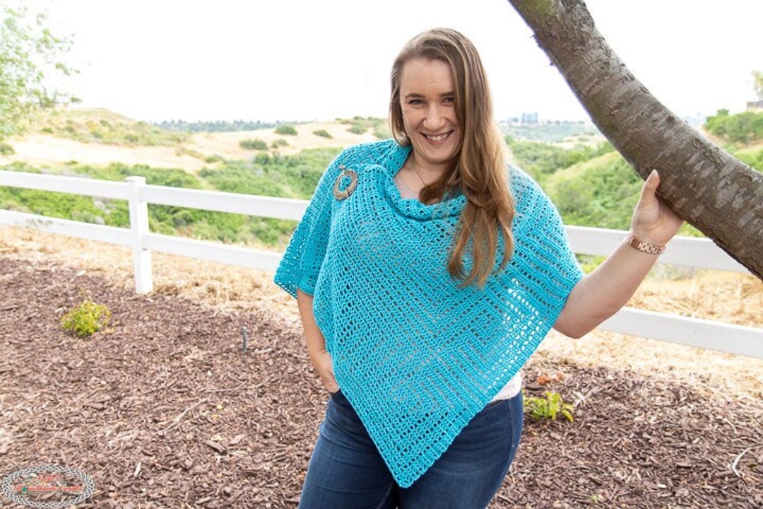 Rectangle Filet Crochet Shawl Pattern | Advanced Beginner Crochet Wrap ...