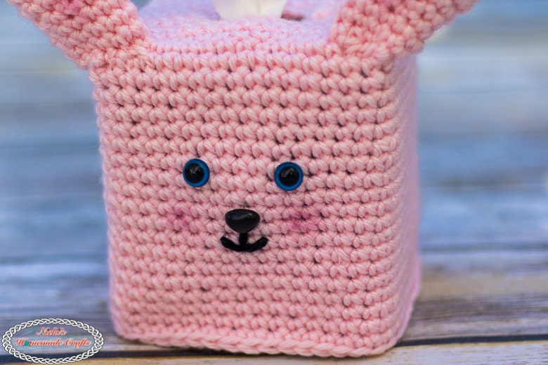 Crochet Pattern: Bunny Tissue Box Cover for Easter Home and | Etsy