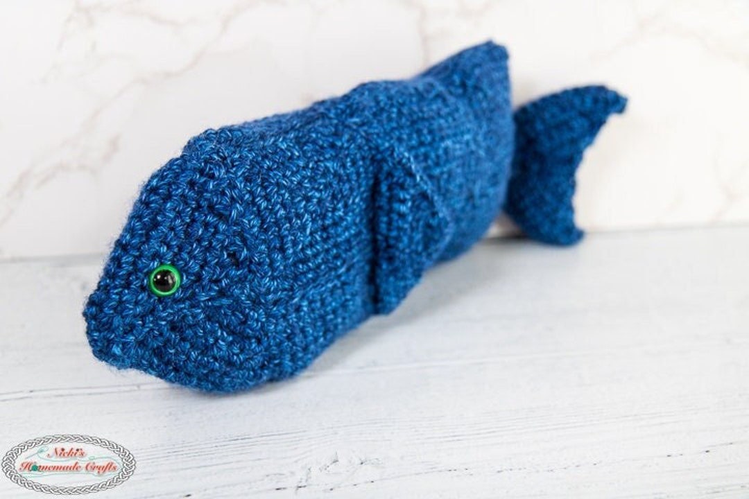 CROCHET FISH Amigurumi PATTERN Made From Squares - Easy Fish Stuffy ...