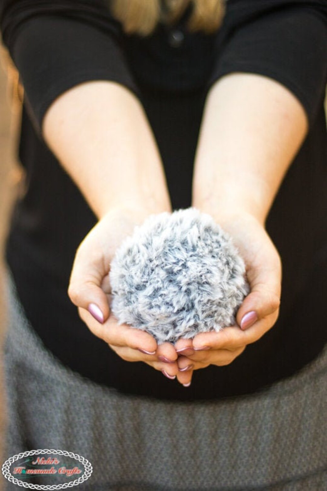 Crochet Pattern: Faux Fur Pom Pom Using Fable Fur Yarn by Knit Picks ...