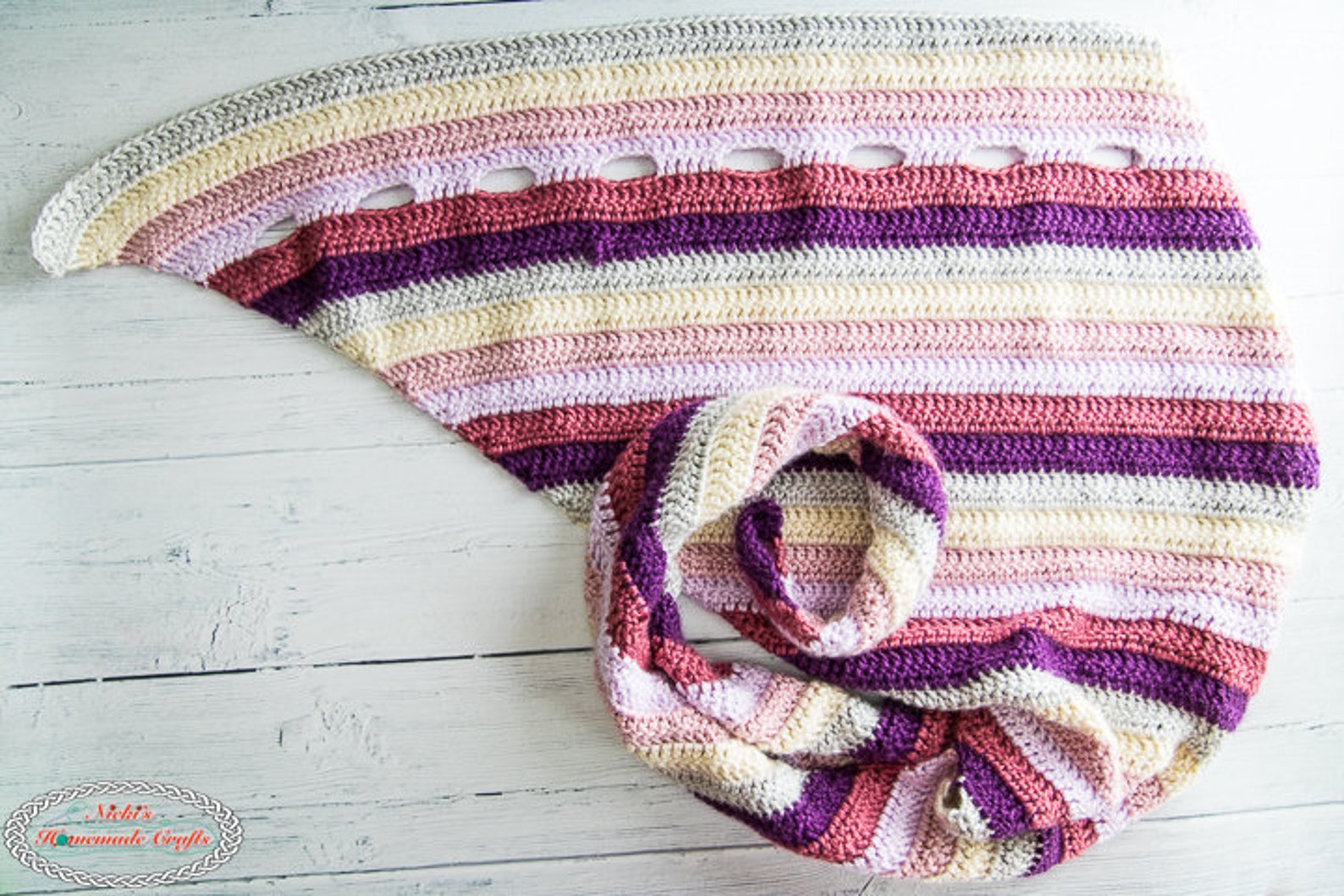 CROCHET PATTERN / Curtain Boomerang Scarf / Waterfall Scarf / | Etsy