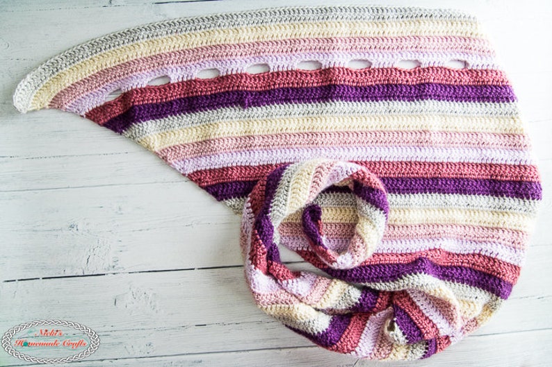 CROCHET PATTERN / Curtain Boomerang Scarf / Waterfall Scarf / Ruffled ...