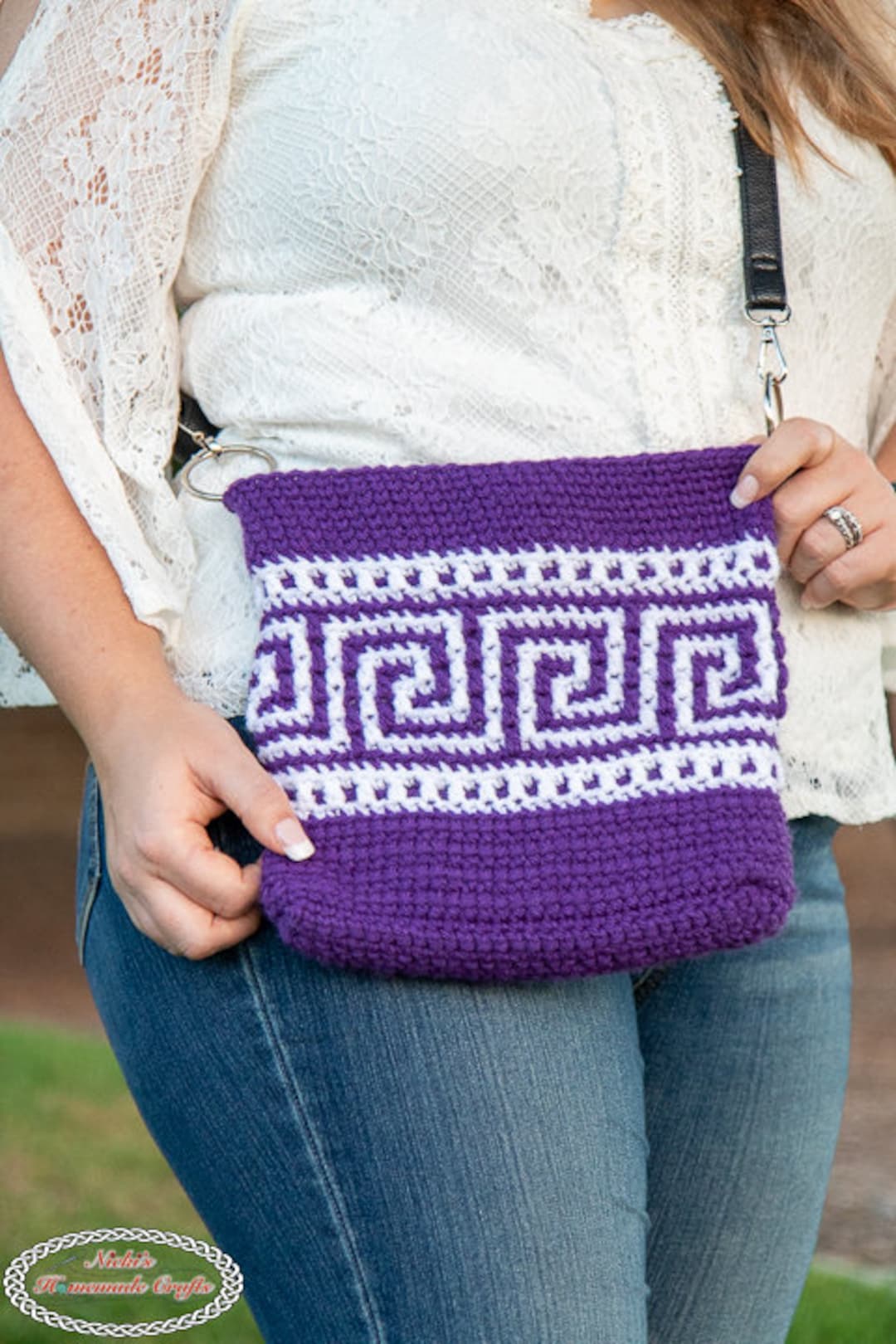 Swirly Mosaic CROCHET Bag PATTERN With Thermal Crochet Bottom, Linked ...
