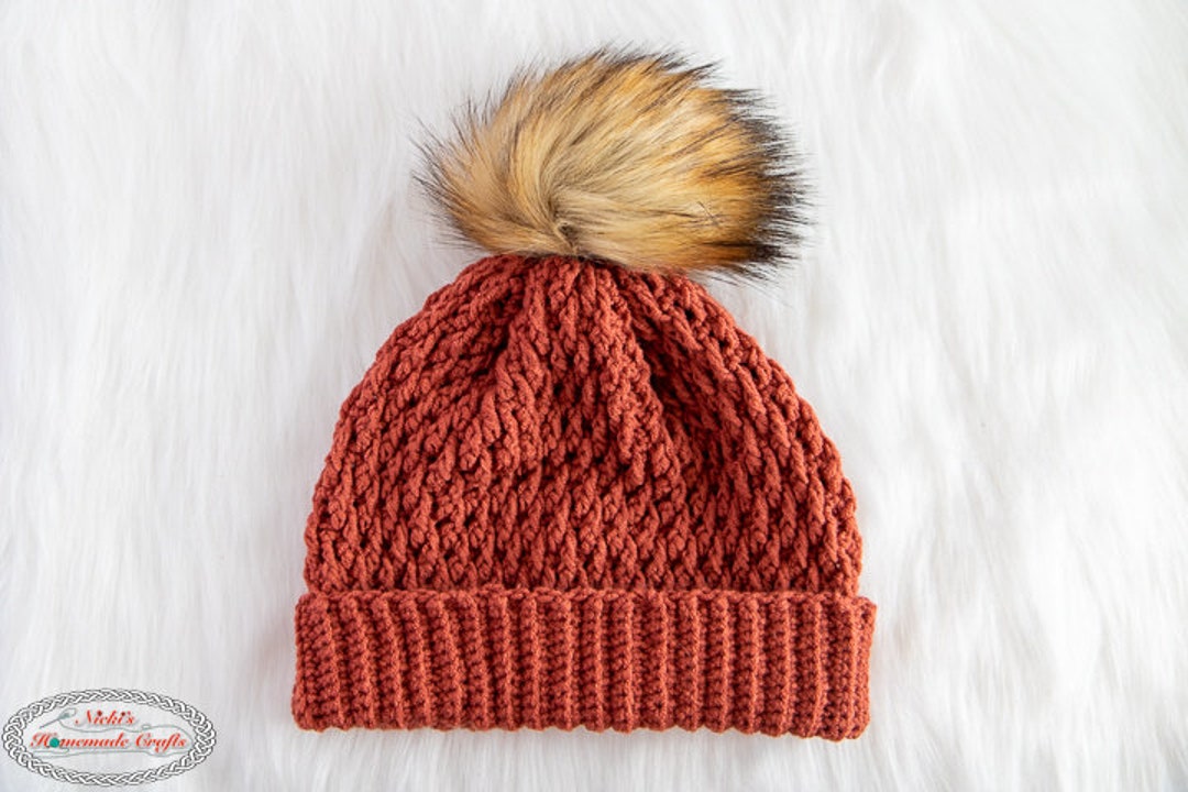 ALPINE STITCH Crochet Hat PATTERN | Crochet Hats for Women | Crochet ...