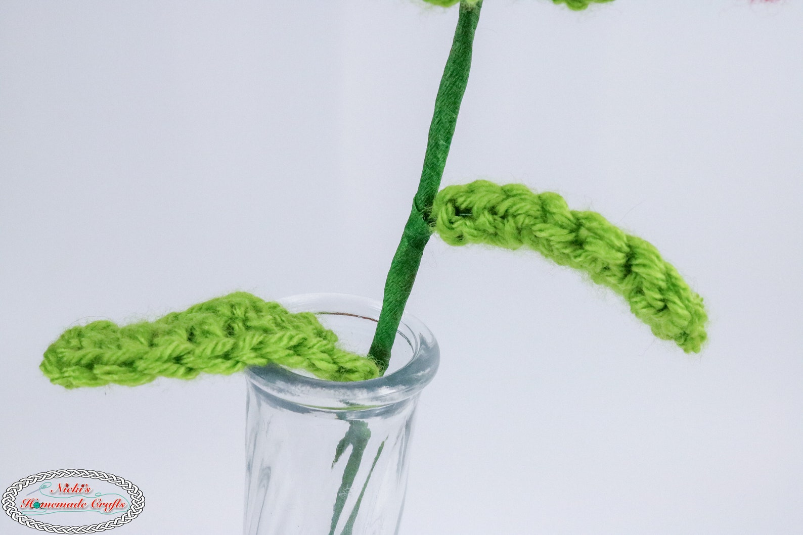 Crochet Pattern: ROSE With Wired Stem and Leaves *love, Valentine's Day ...