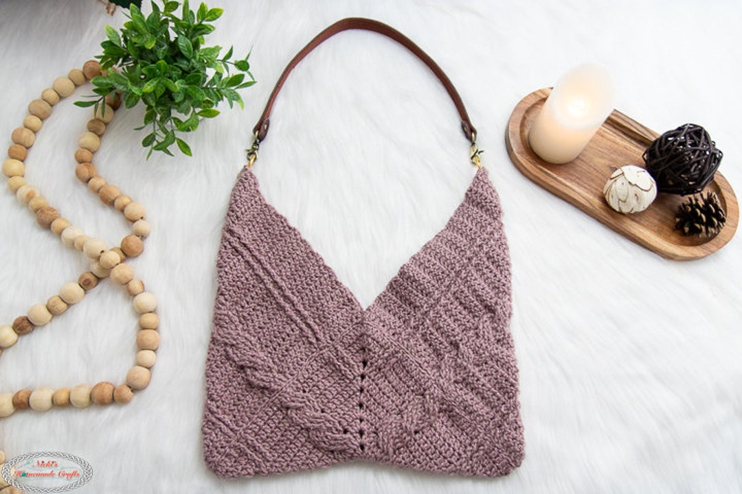 Cable CROCHET BAG PATTERN | Elegant Cable Tote Bag | 3 Granny Square ...