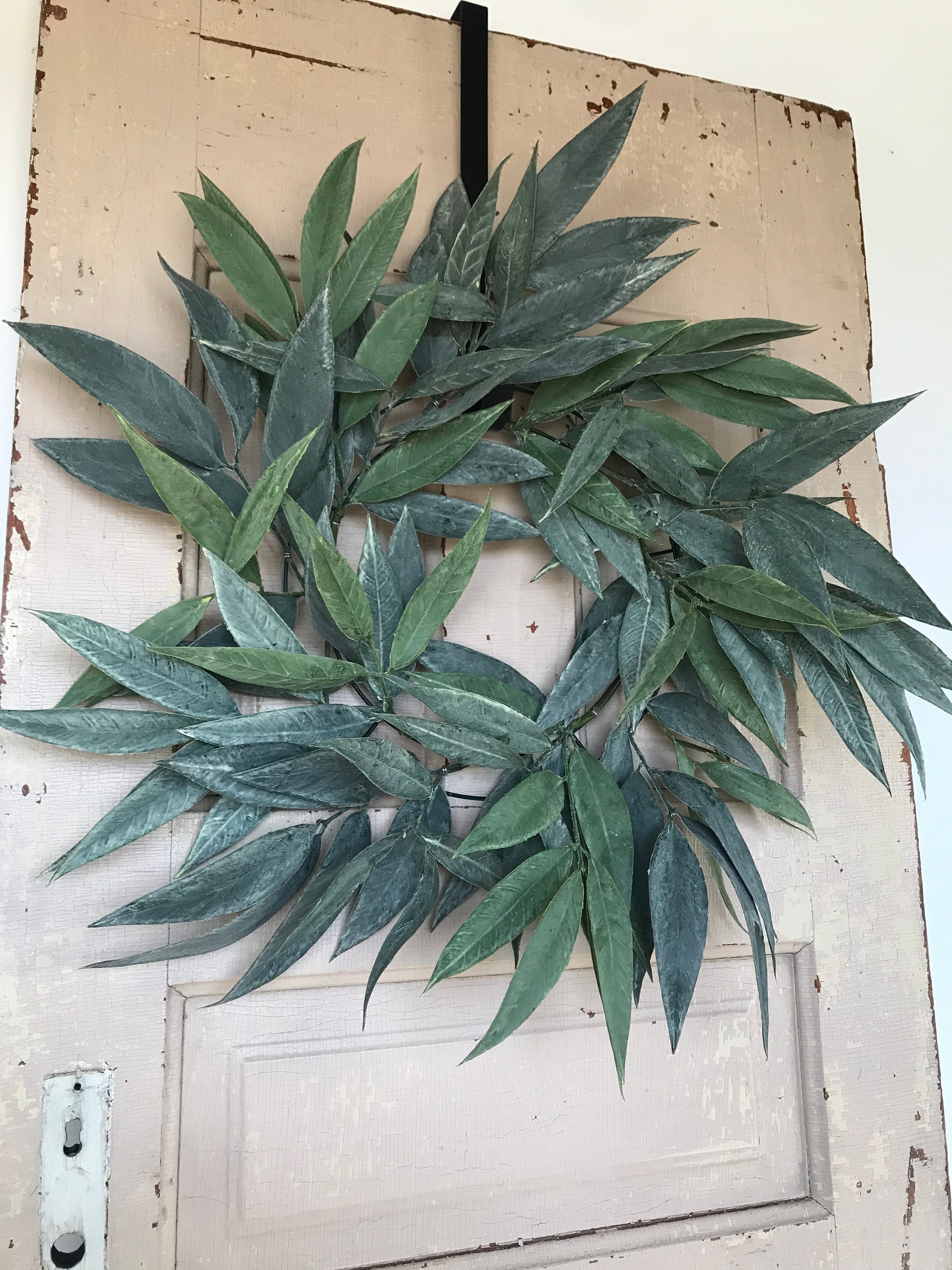 Artificial Bay Leaf Wreath, Greenery Front Door Wreath, Everyday Wreath ...