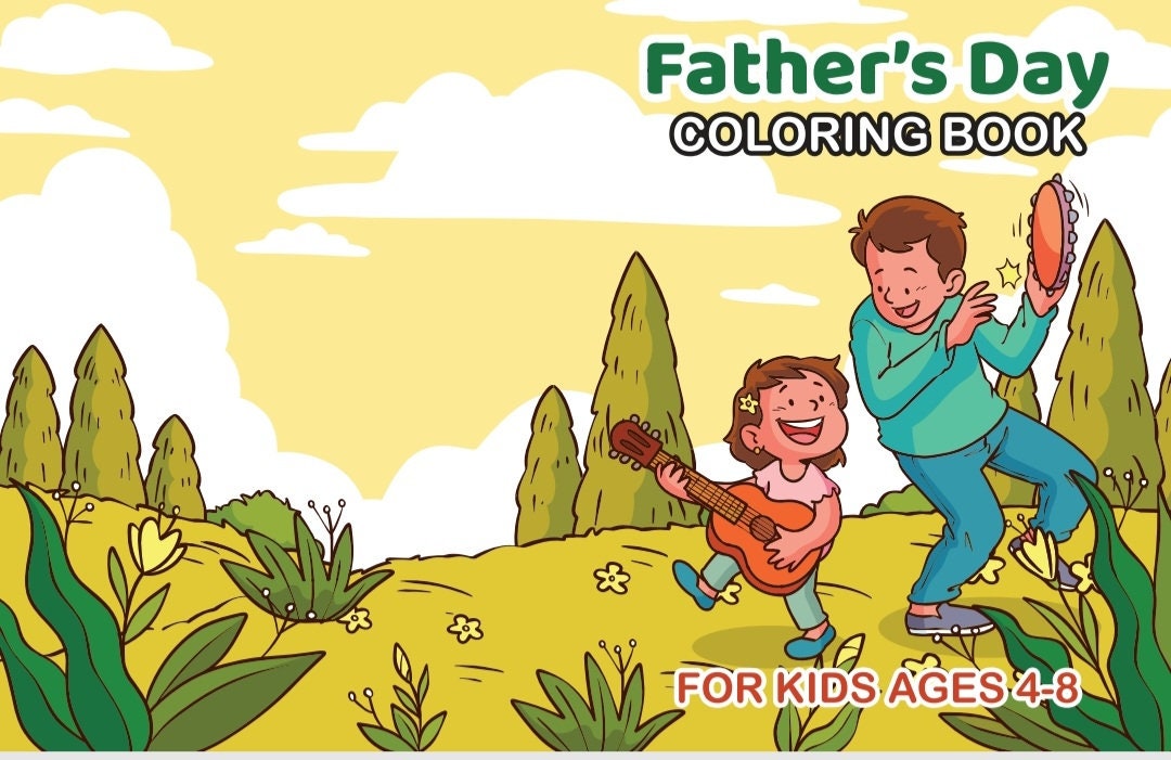 Children Coloring Book: Fathers Day - Etsy