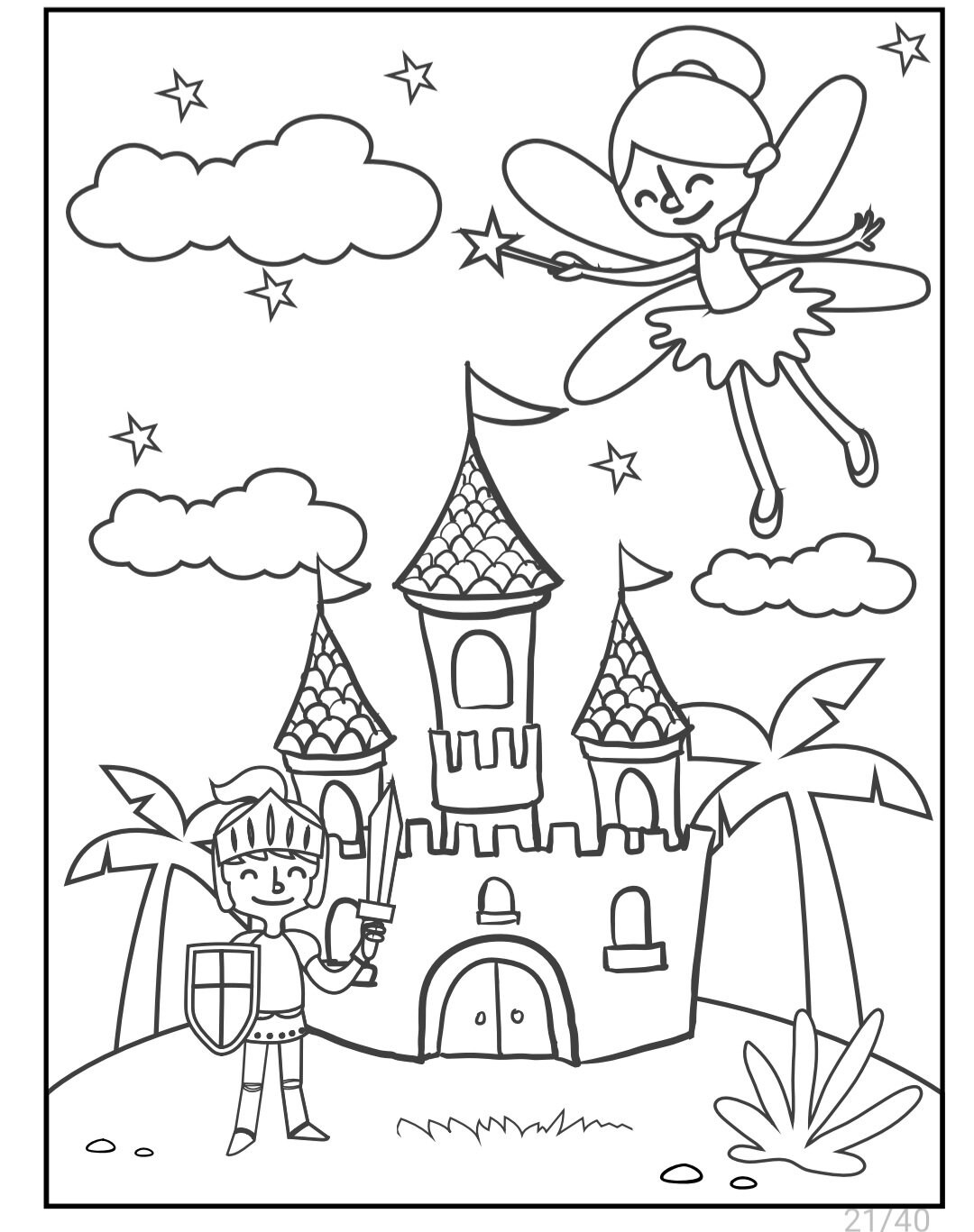 Beautiful Fairy Coloring Pages - Etsy
