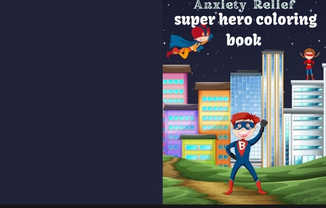 Superhero Coloring Book: Anxiety Relief - Etsy