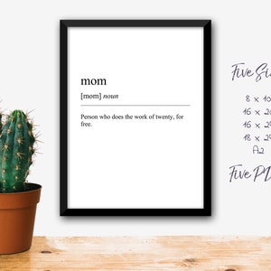 Definition Print Custom Decor Typography PDF Template Dictionary ...