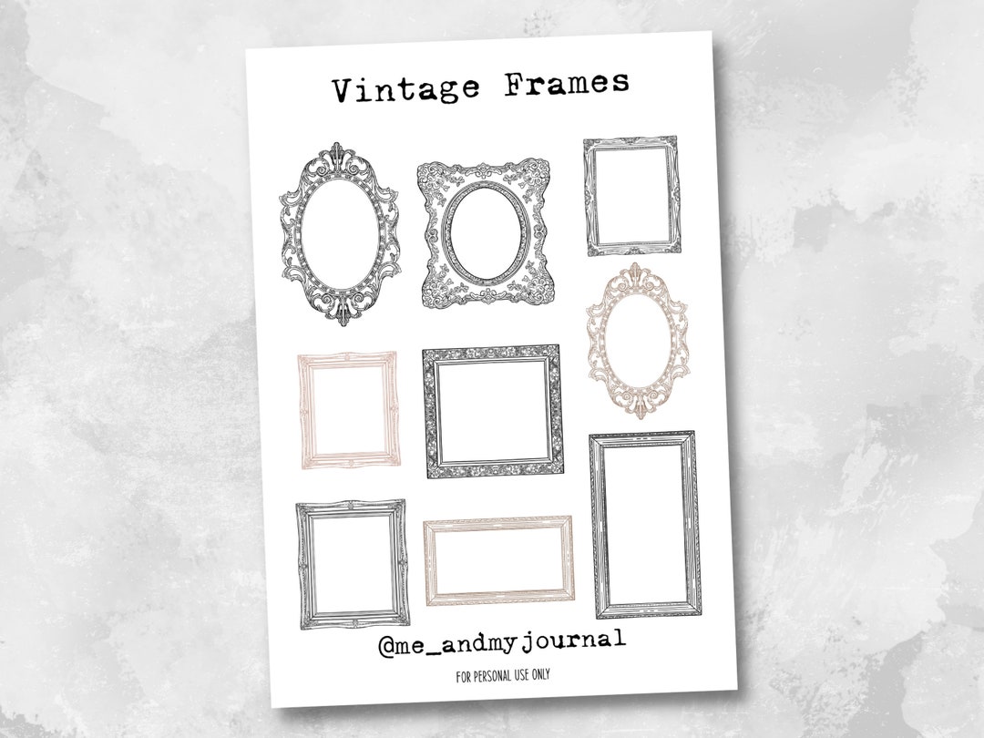 Vintage Frames Printable Digital Download Ornate Frames - Etsy