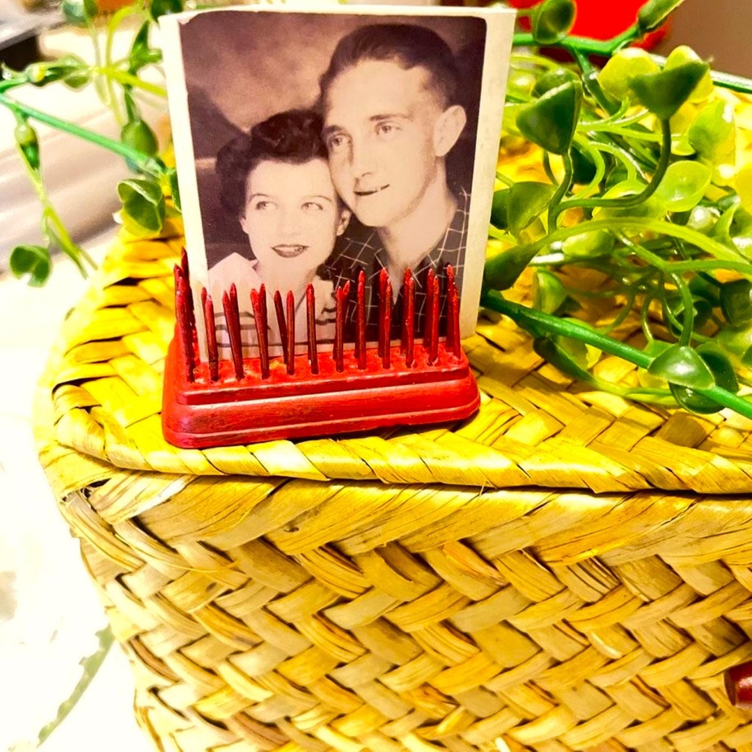 Vintage Red Flower Frog Spikes 2 X 1 1/4 Photo, Recipe Holder Fun - Etsy