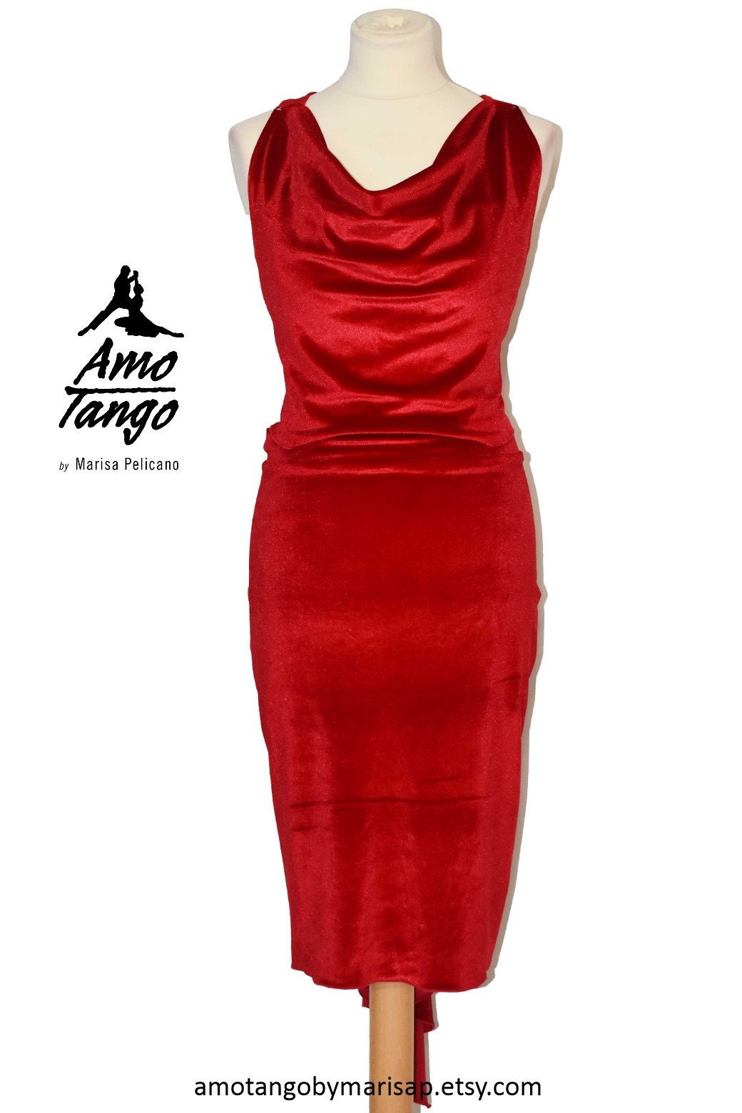 Argentine Tango Dress, Ballroom Dance Dress, Velvet Red Dress - Etsy