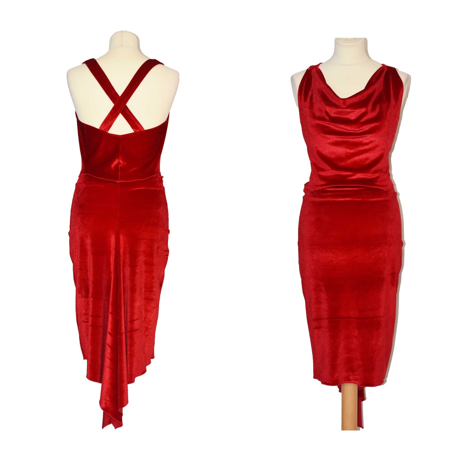 Argentine Tango Dress, Ballroom Dance Dress, Velvet Red Dress - Etsy
