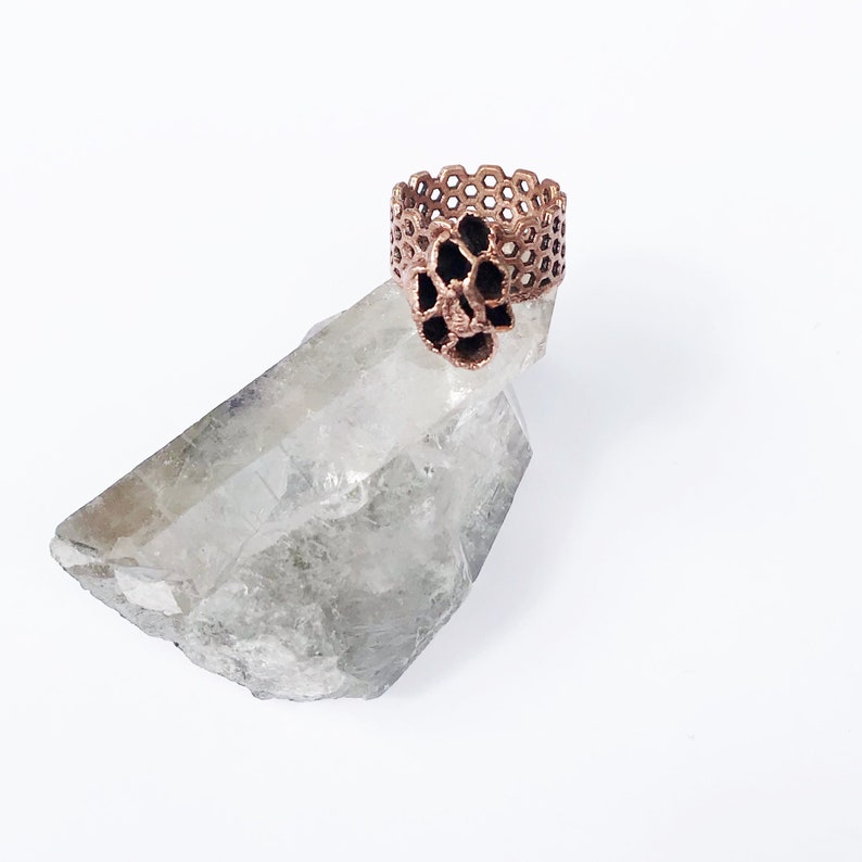 Size 5.25-5.5 Unique Wasp Nest Copper Ring // Electroformed | Etsy