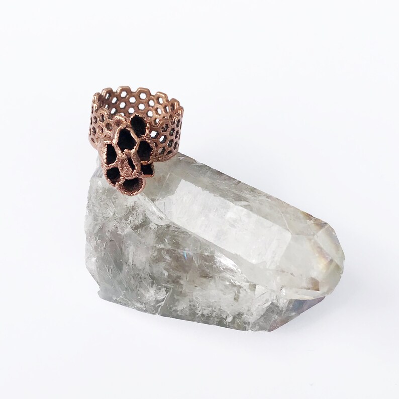 Size 5.25-5.5 Unique Wasp Nest Copper Ring // Electroformed | Etsy