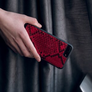 Red Python Leather Iphone 12 Pro Max Case Red Python Skin - Etsy