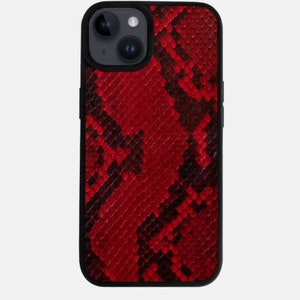 Red Python Leather iPhone 12 Pro Max Case Red Python Skin - Etsy