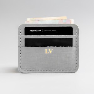 Blue Leather Card Holder, Business Card Wallet, Personalized Card ...