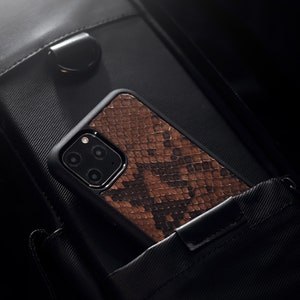 Genuine Python Leather iPhone Case, Beige Python Leather iPhone Case ...