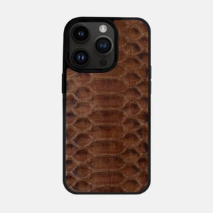 Brown Python Skin Set iPhone 13 Pro Max Apple Watch 6, Python Leather ...