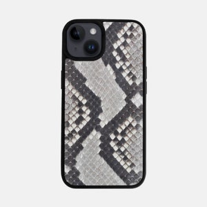 Genuine Python Leather iPhone Case, Beige Python Leather iPhone Case ...