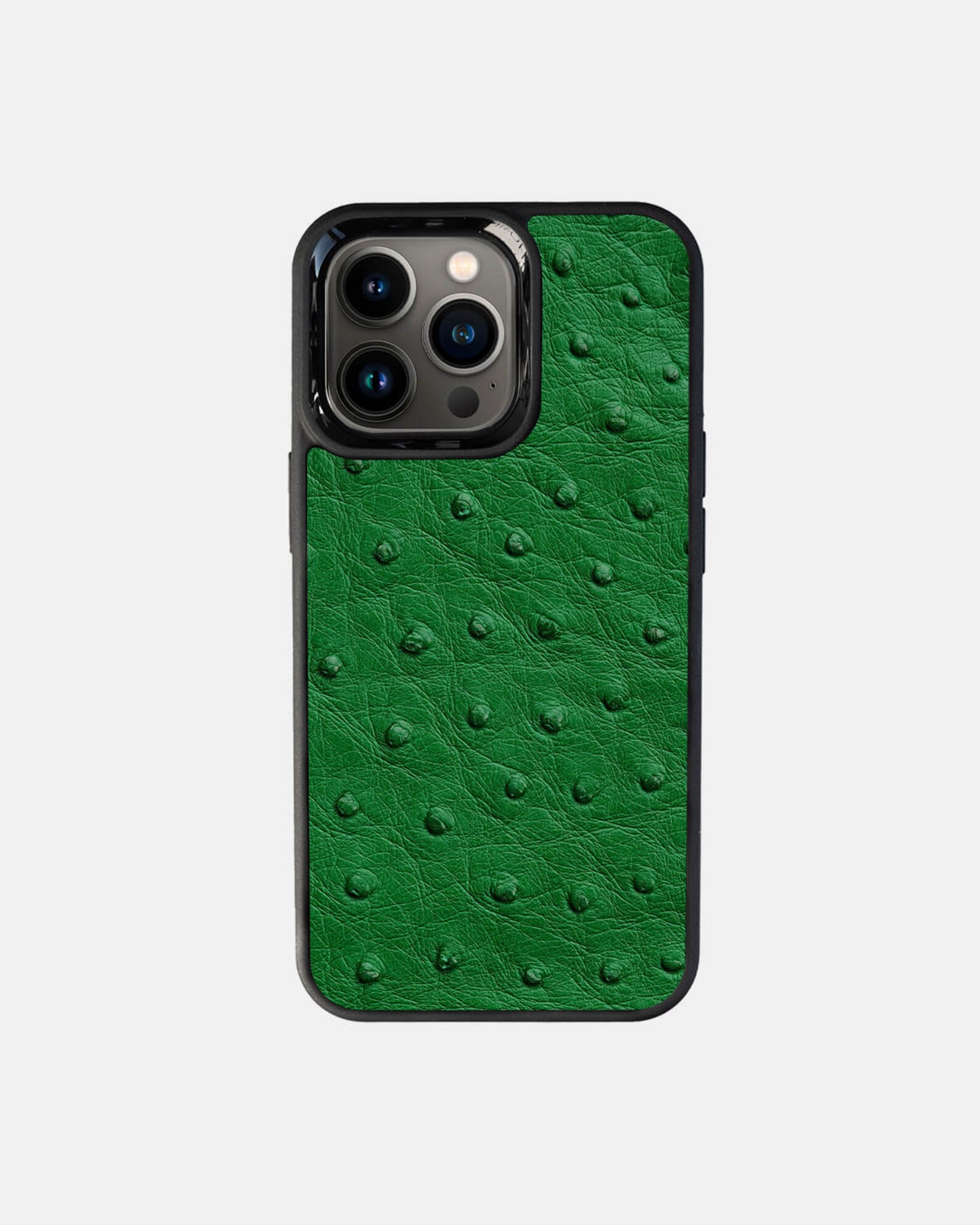 Green Ostrich Leather Iphone 13 Pro Max Case Ostrich Case | Etsy