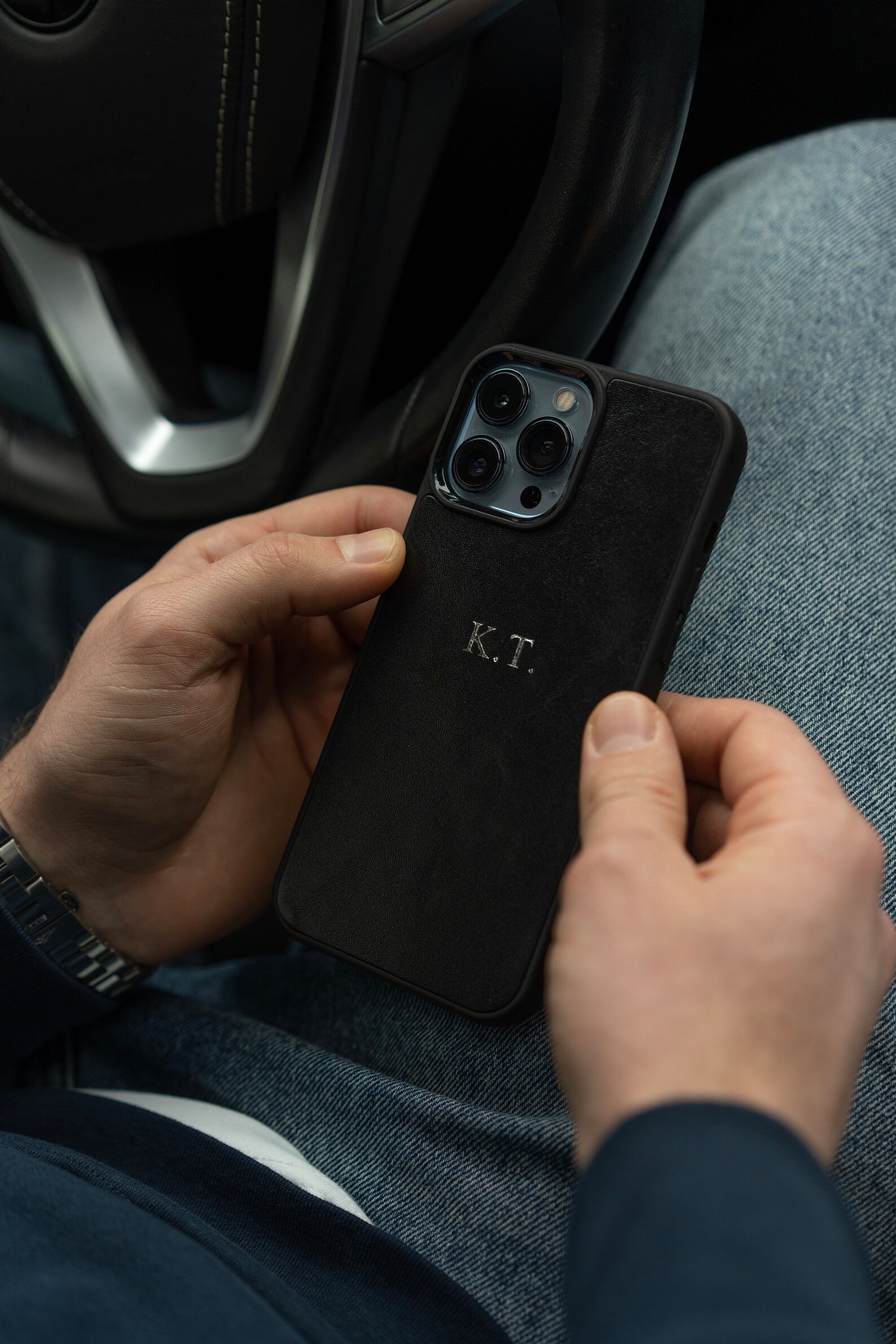 Personalized Leather Iphone Case Initials Leather Case Iphone - Etsy