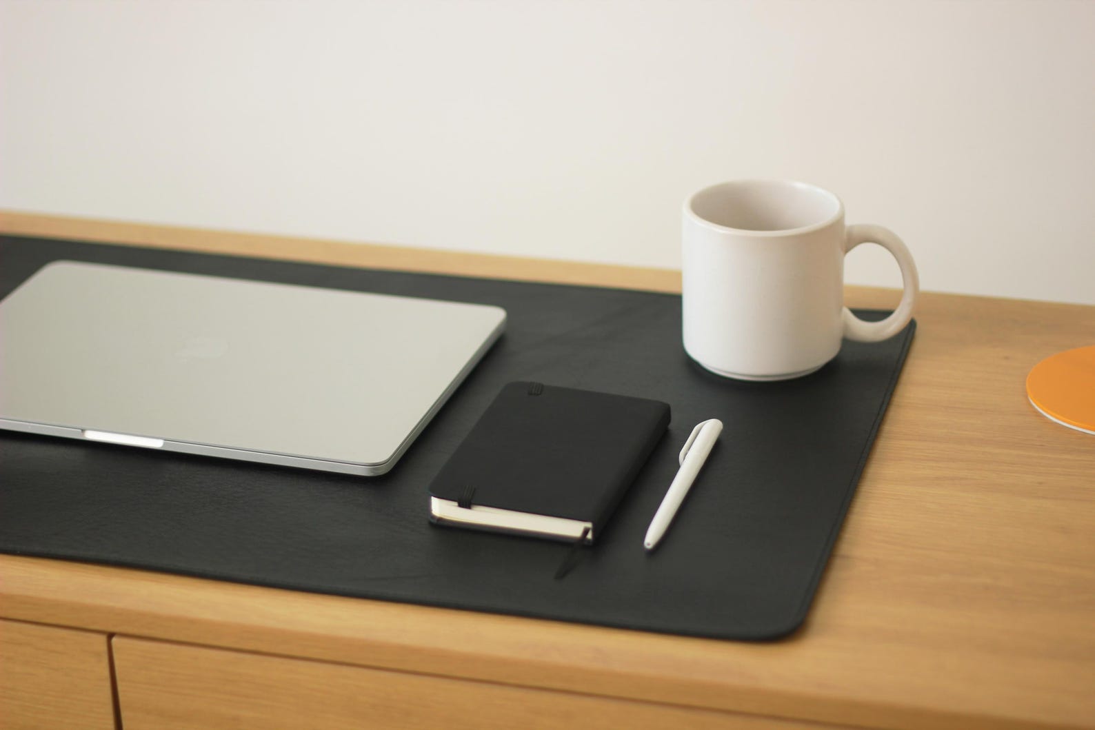 Gray Engraved Desk Pad Mat, Crazy Horse Leather Desk Mat, Personalized ...