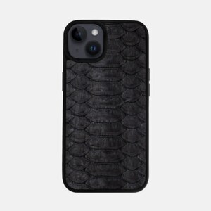 Black Python Leather Case 13 Pro Max Snakeskin Case Iphone 13 - Etsy
