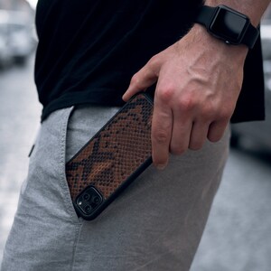 Black Python Leather Case 13 Pro Max Snakeskin Case iPhone 13 Pro ...