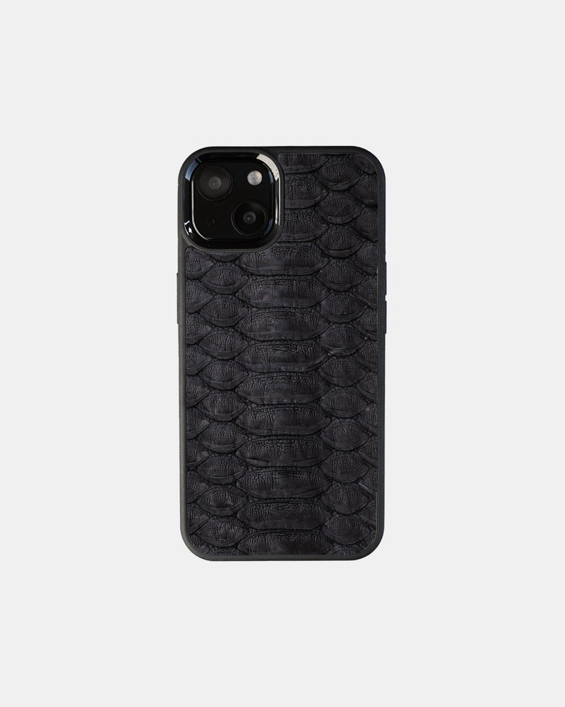 Black Python Leather Case 13 Pro Max Snakeskin Case Iphone 13 - Etsy