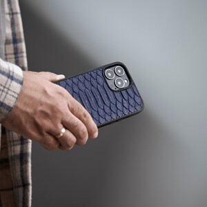 Snakeskin Personalized Black Case, Python Leather Monogram Phone Cover ...