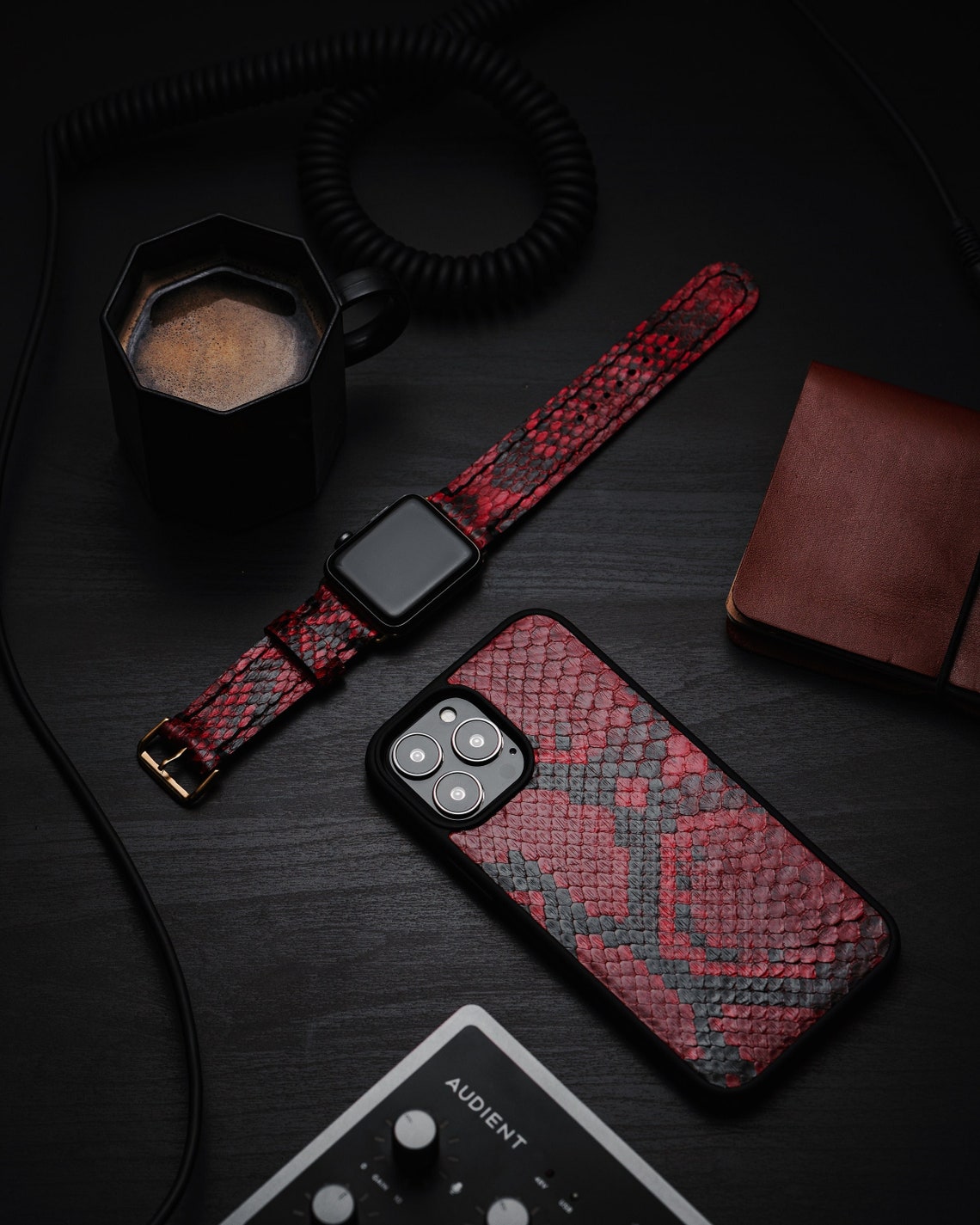 Red Python Leather Iphone 12 Pro Max Case Red Python Skin - Etsy