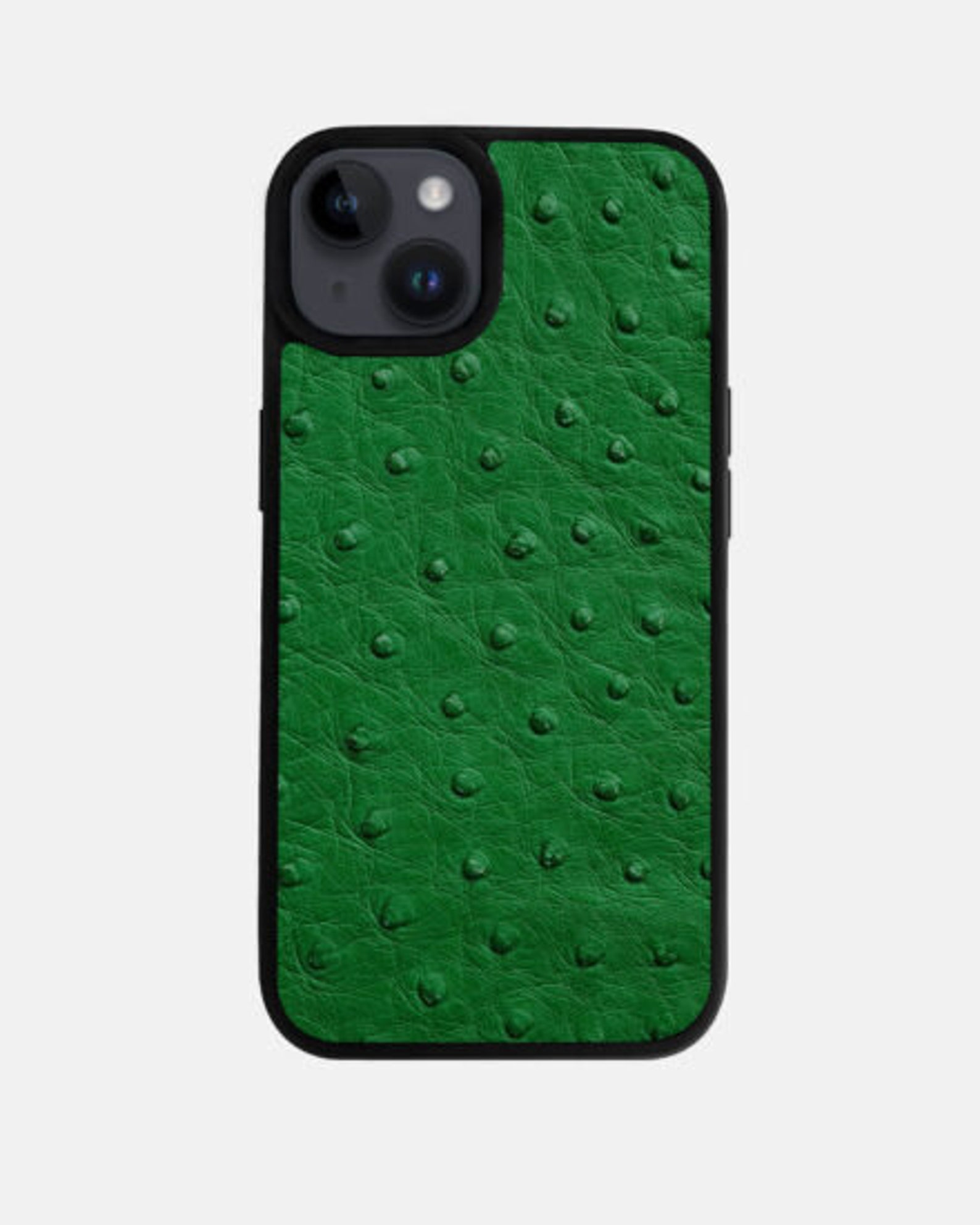 Green Ostrich Leather Iphone 13 Pro Max Case Ostrich Case - Etsy