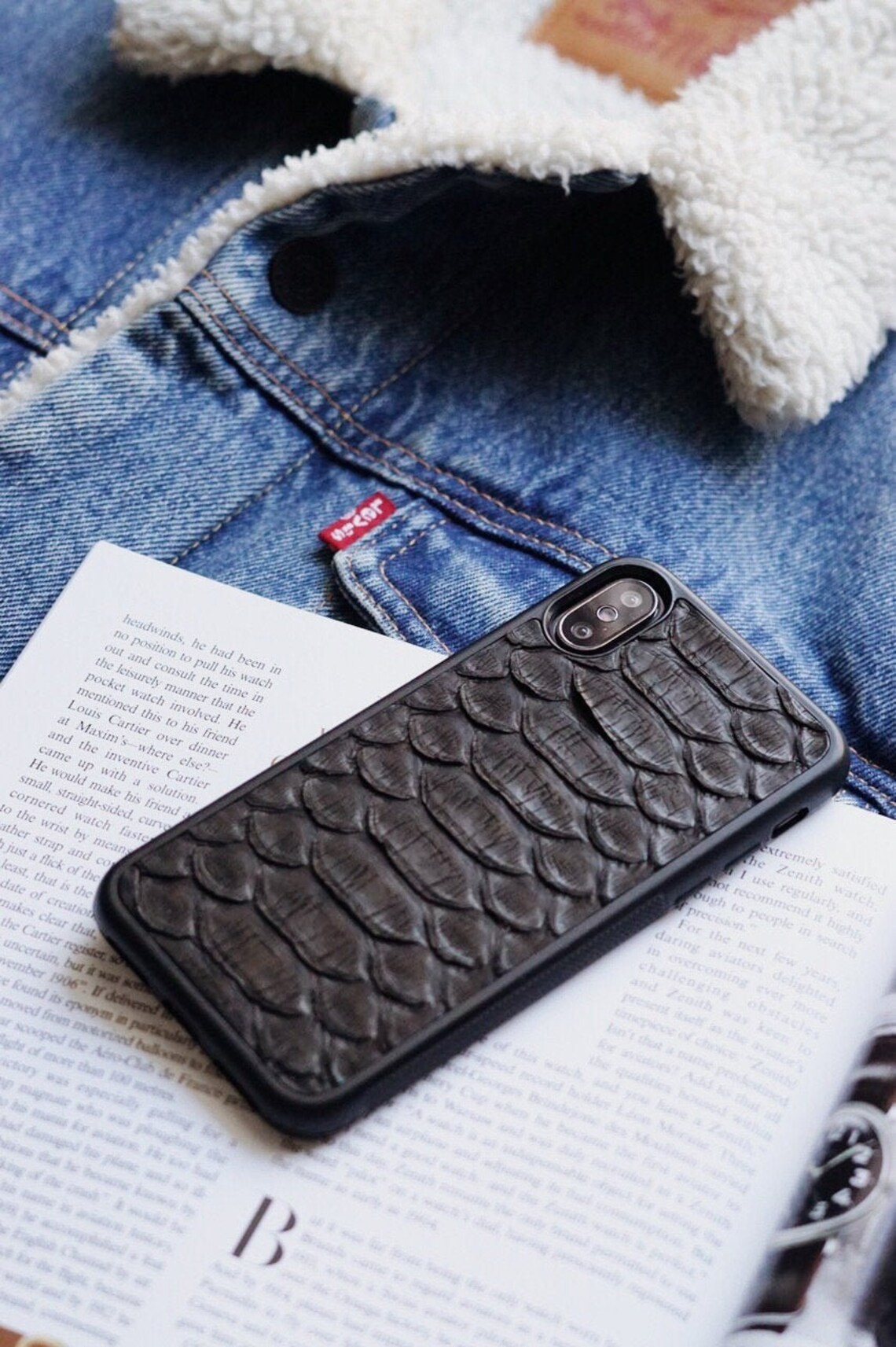 Black Python Leather Case 13 Pro Max Snakeskin Case Iphone 13 - Etsy