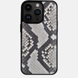 Genuine Python Leather iPhone Case, Beige Python Leather iPhone Case ...