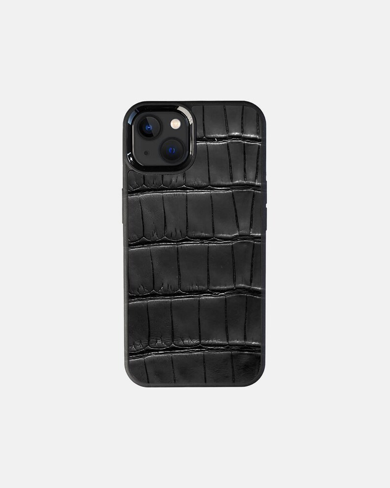 Black Gator Skin Set Iphone 13 Pro Max Apple Watch 7 Alligator - Etsy