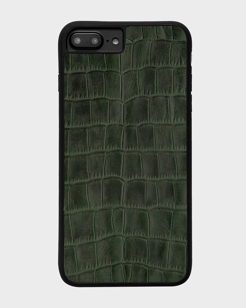 Dark Green Iphone 12 Pro Max Case Crocodile Embossed Leather - Etsy