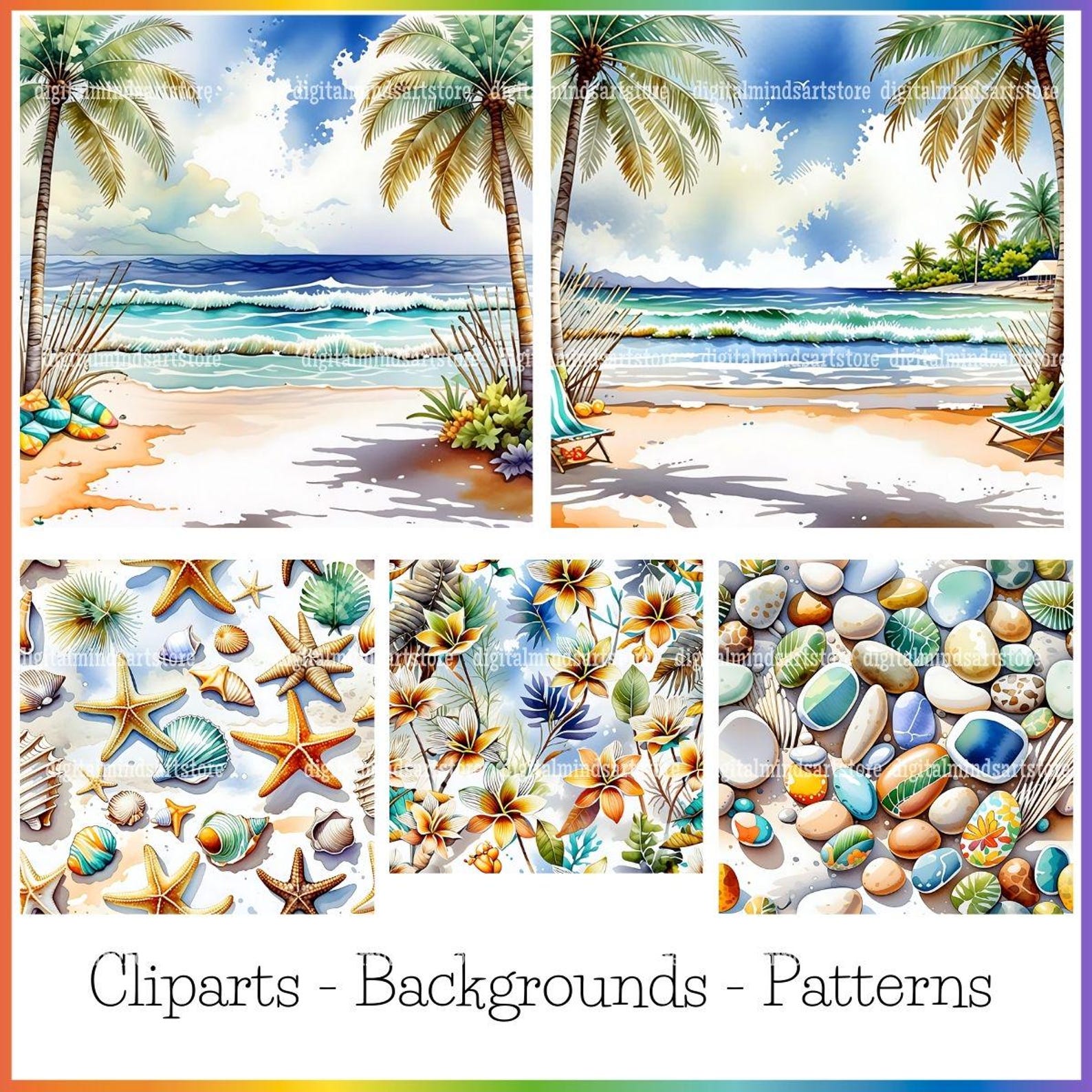 Collection of Summer Clipart Png Files for Journals,scrapbook Pages, T ...