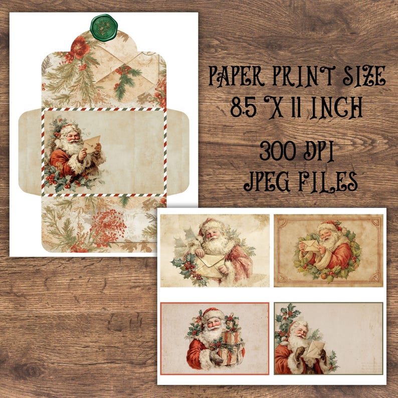 Christmas Envelopes, Cards ,printable Holiday Stationery Set - Etsy