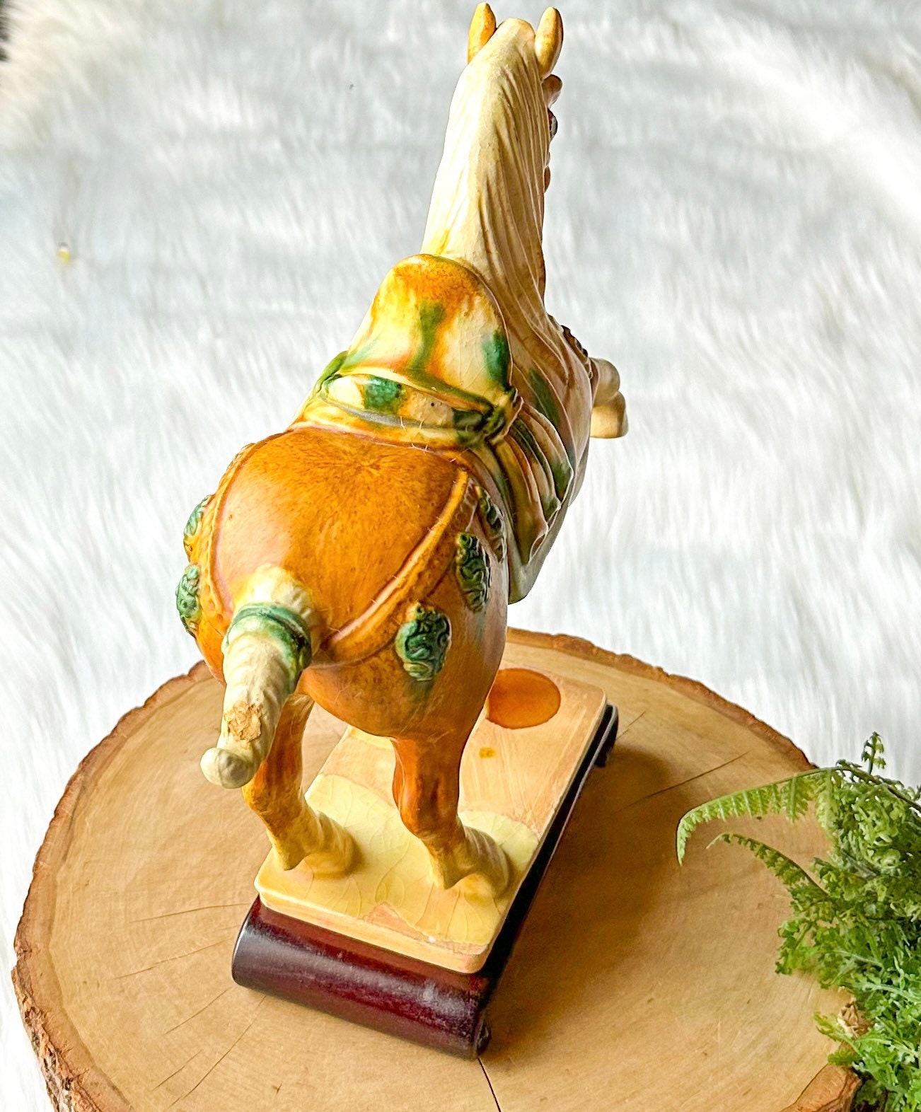 Chinese Tang Sancai Pottery Porcelain Dynasty War Horse Statue Glaze ...