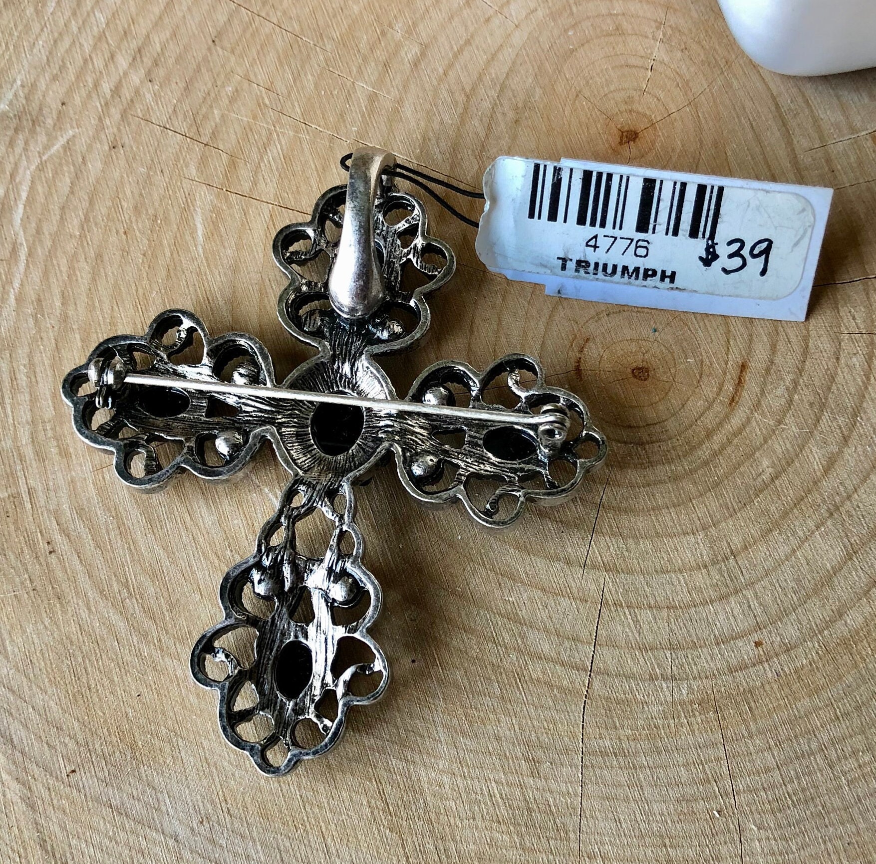 Premier Designs Triumph Black & Silver Cross Necklace - Etsy