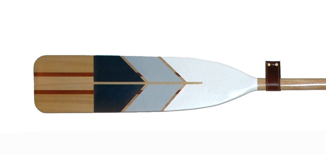 nautical decor lake Painted Canoe Paddle Oar Wall Art ~Hunter Feathers ...