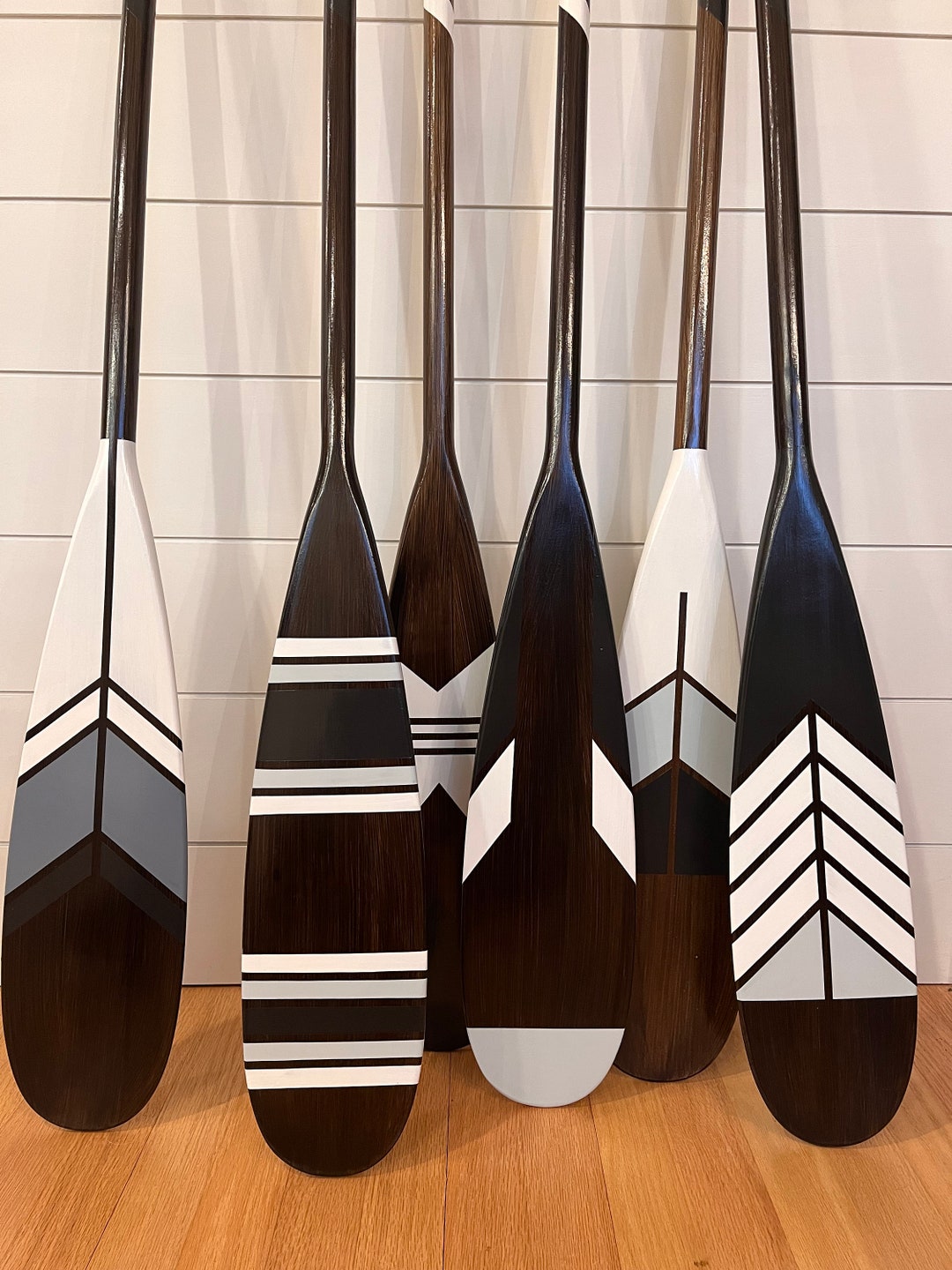 Hand Painted Canoe Paddle Wall Art: Coastal Cottage Decor, Sharp Tuxedo ...