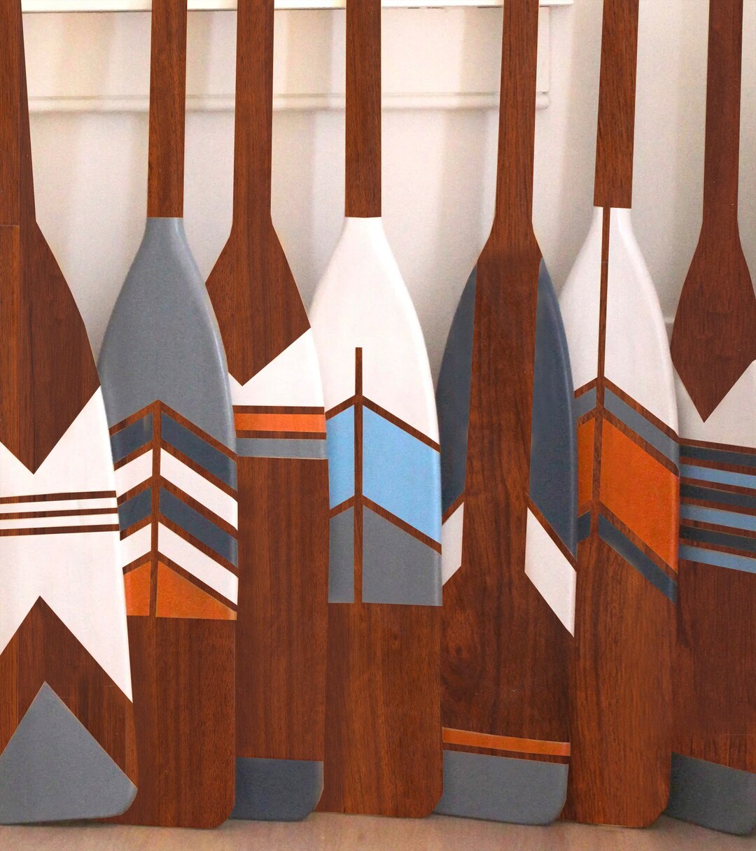 Set of 3 Hand Painted Canoe Paddles: the Westbrook Collection SQ - Etsy