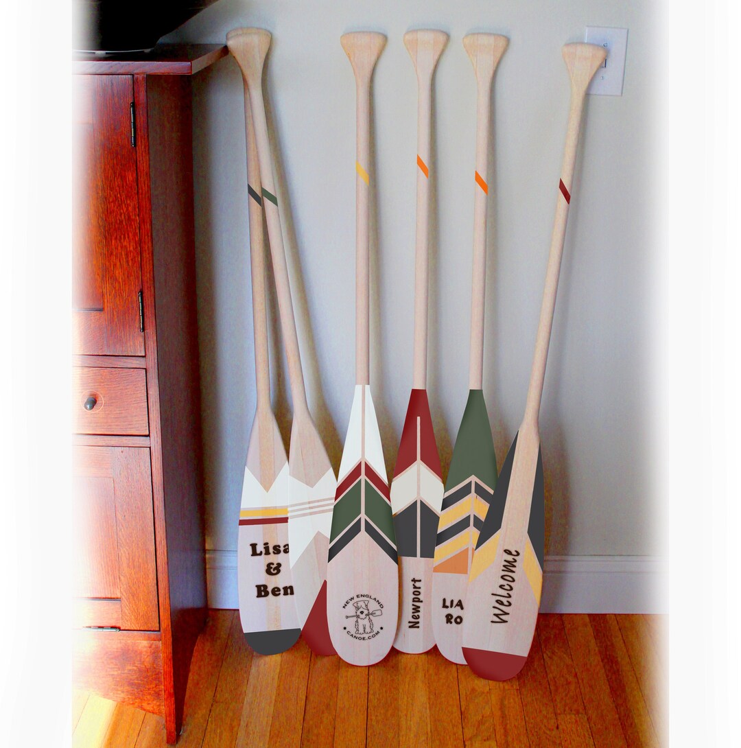 Laser Engraved Hand Painted Canoe Paddle ~ Montana Lake ~ Oar Art Wall ...